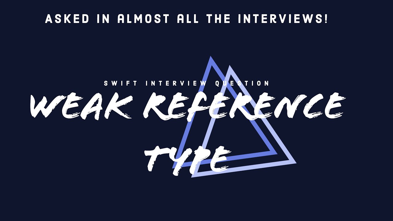 Weak Reference Type Interview Code Problem Swift Mostly Asked Interview Question Youtube 0512