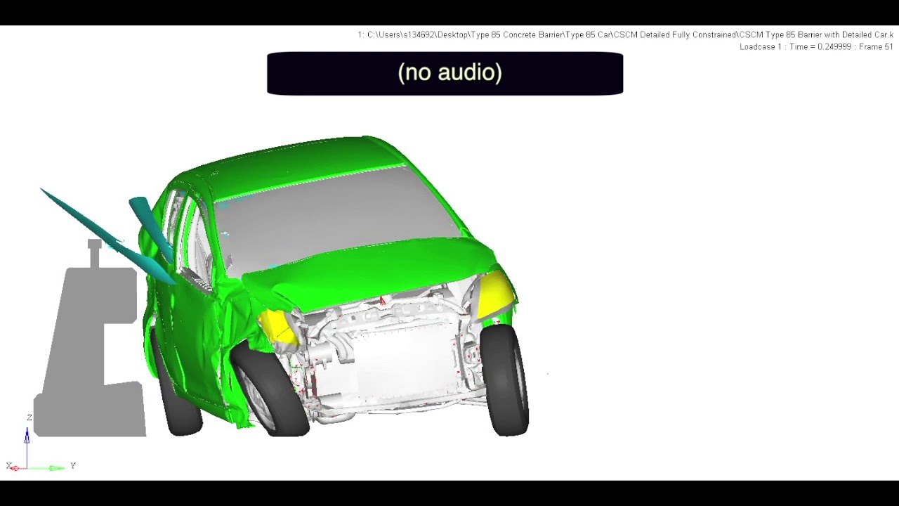 Simulation detailed car without bumper - YouTube