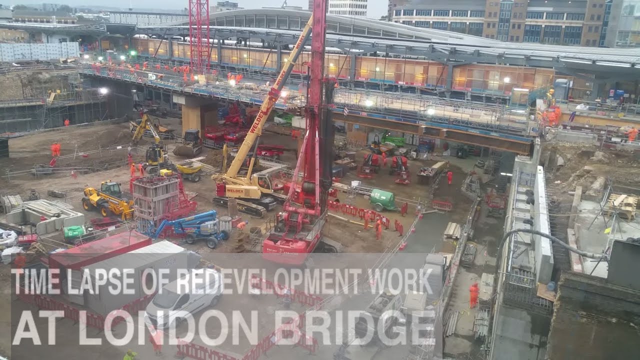 Time lapse of redevelopment work at London bridge station 20/10/16 ...