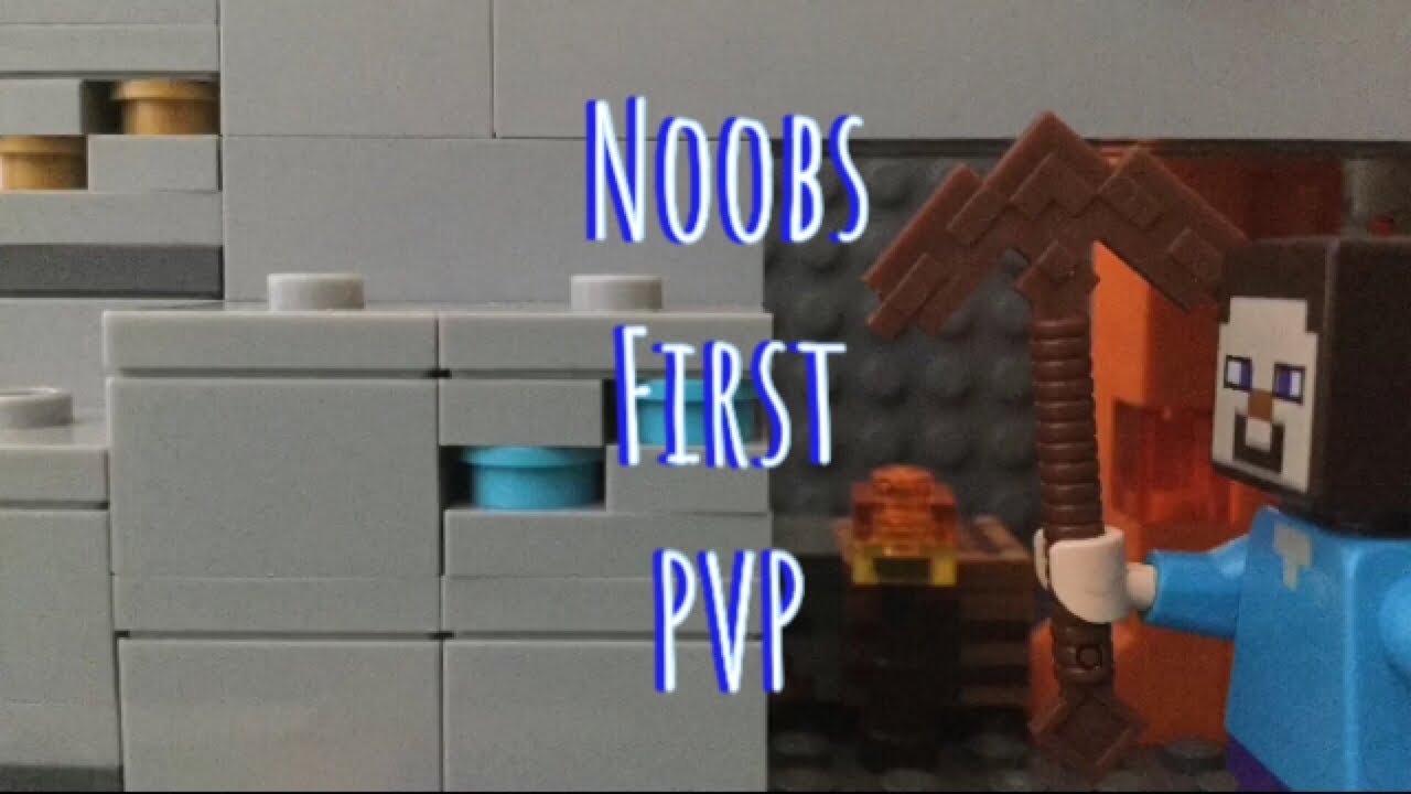 Noobs First PVP (Lego Stop Motion) - YouTube