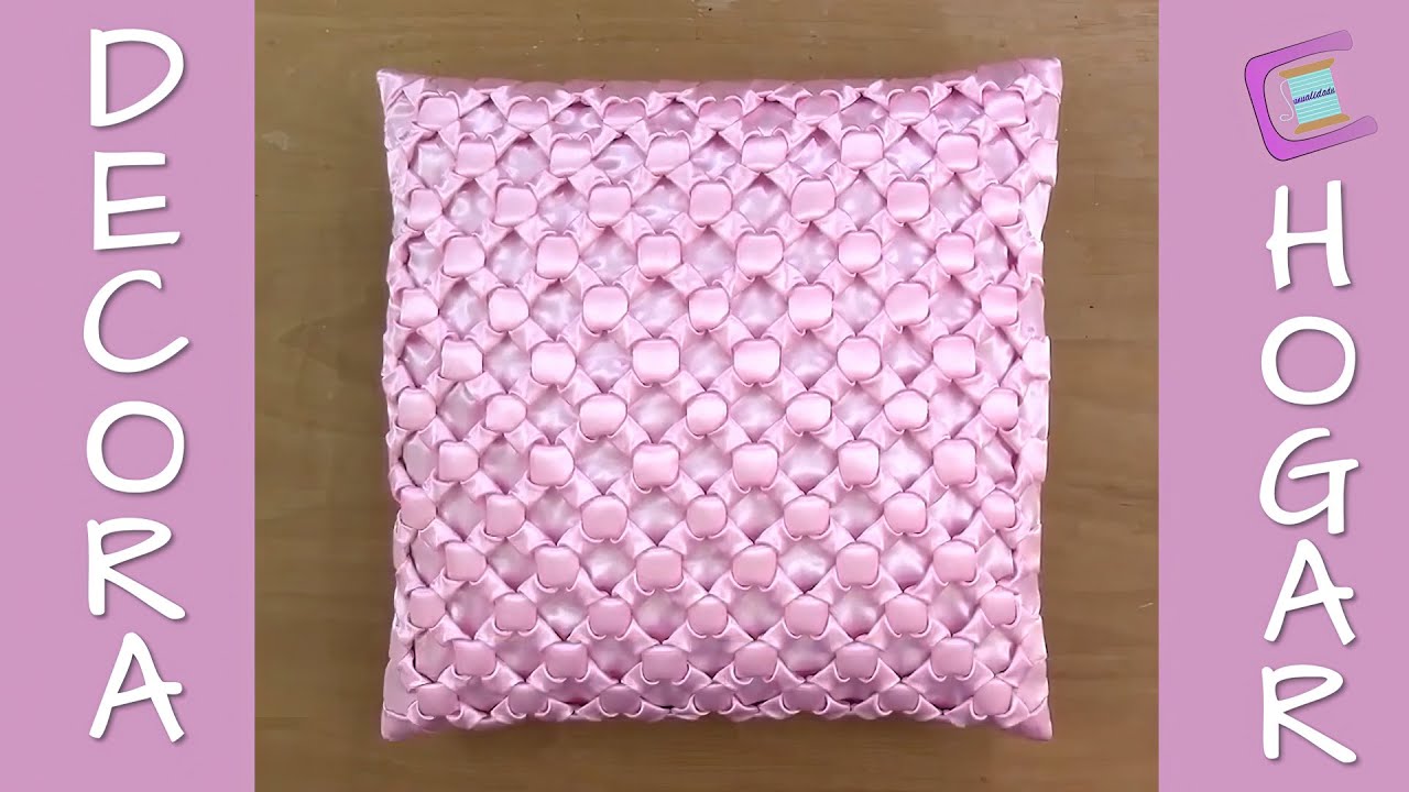 🌸🌸Cojín Drapeado Lacitos🌸🌸SMOCKING CUSHION-CAPITONE-FABRIC MANIPULATION ...