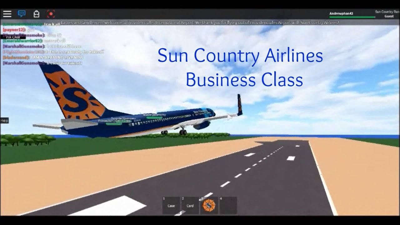 [Roblox]-Sun Country Airlines Flight! Business Class! - YouTube