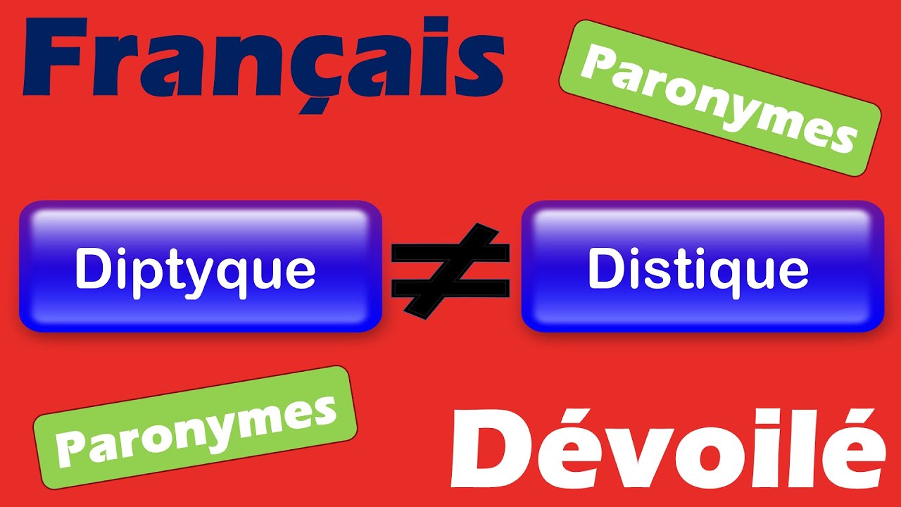 Diptyque et Distique (Paronymes) - YouTube