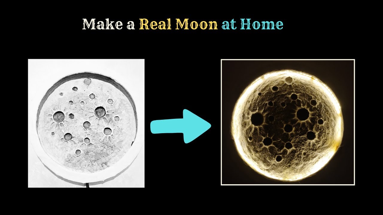 Make a Real Moon at Home With Plaster For wall Mural Art Decoration ...