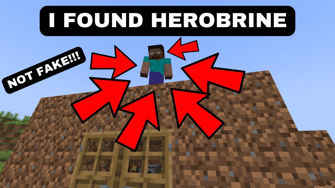 I SAW HEROBRINE IN MINECRAFT!!!!!! NOT FAKE!!!! REAL!!!!!!! - YouTube
