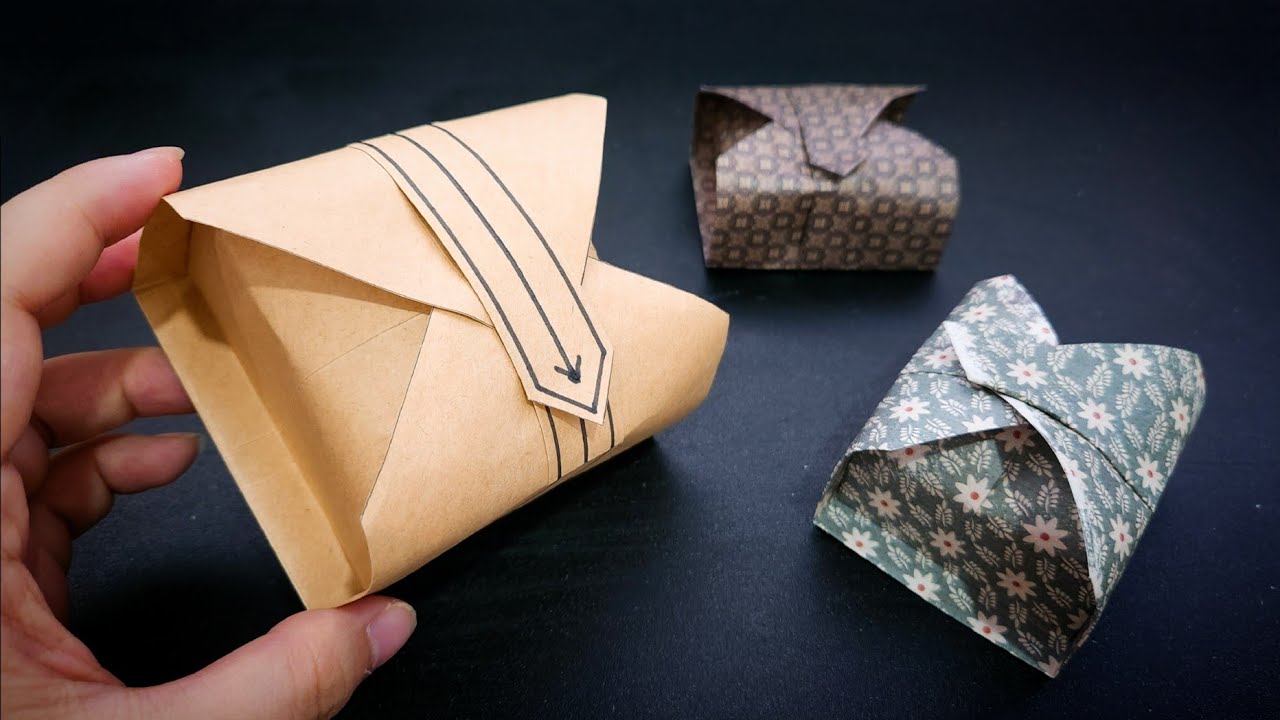 Origami One Sheet Gift Box (no cut, no glue) | DIY Tutorial ️ - Simple ...