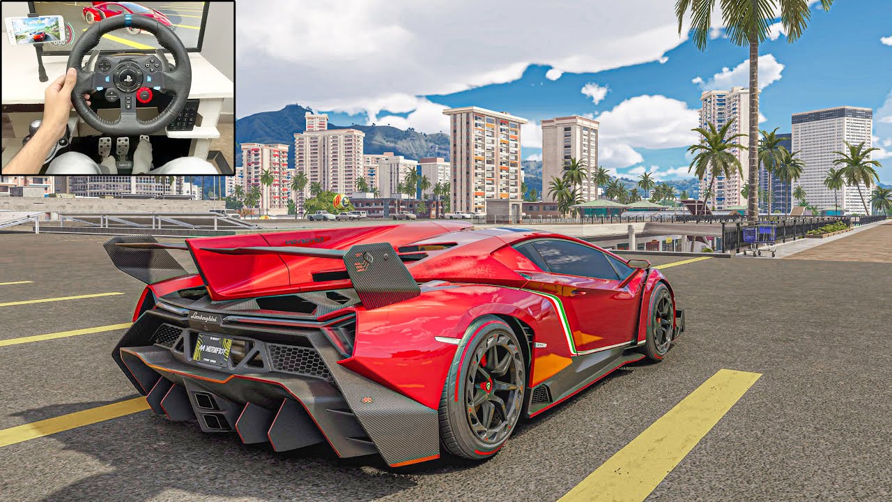 Lamborghini Veneno | The Crew Motorfest with Steering Wheel - YouTube