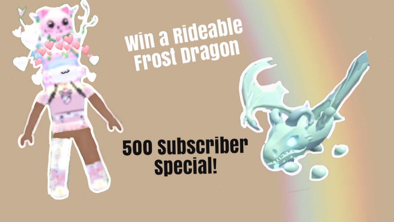 ADOPT ME WIN A RIDEABLE FROST DRAGON!! - YouTube