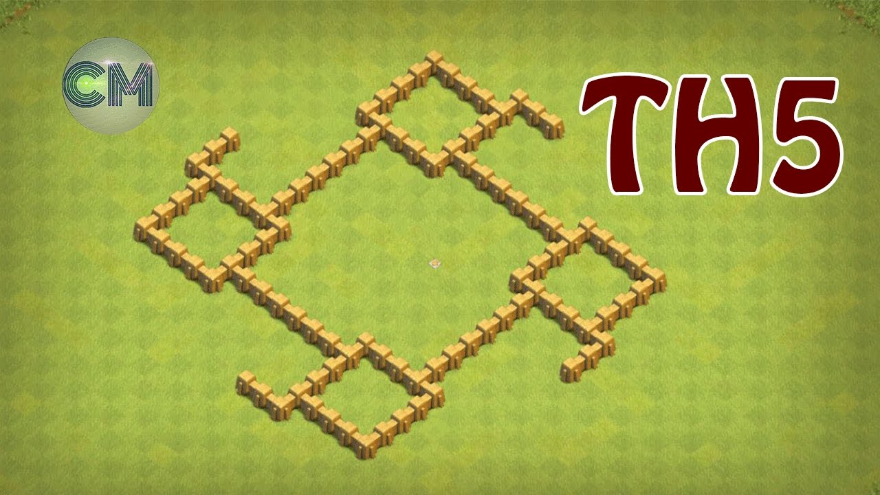 Clash of Clans Town Hall 5 Trophy Hybrid Farming -War Base Defense ...