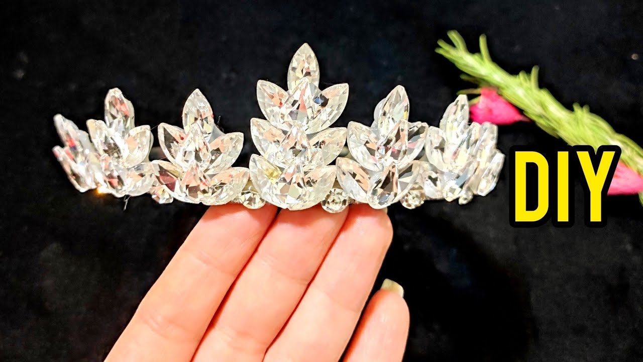 Diy easiest bridal crown _ tiara making for the beginners - YouTube