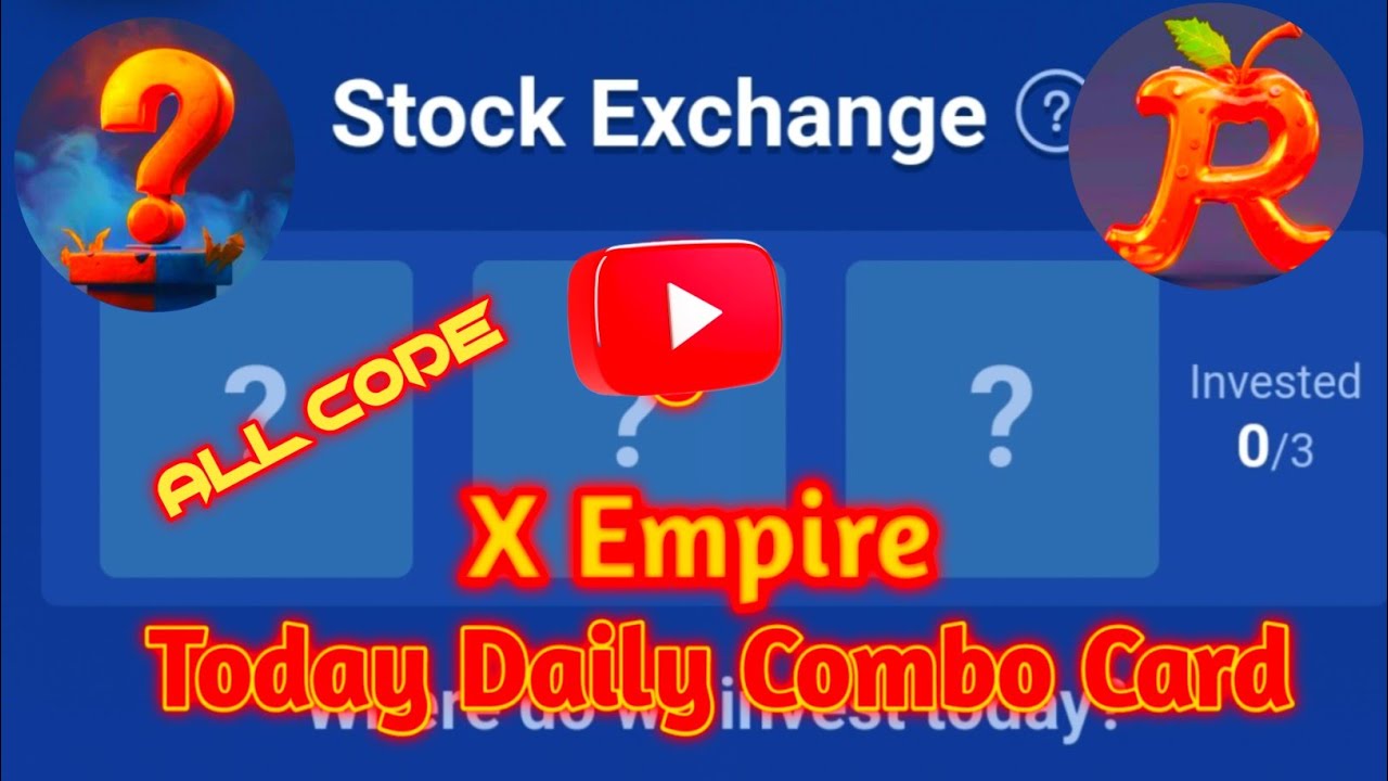 X Empire Daily Combo Card and All Code. 24 September X Empire Daily ...