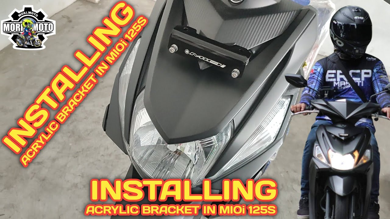 INSTALLING ACRYLIC BRACKET in MIOi 125S/ BRACKET FOR MINI DRIVING LIGHT - YouTube