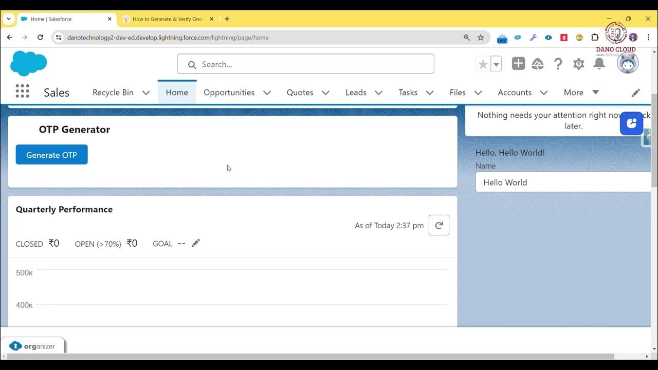 One-time Passcode Generate (OTP) in LWC - YouTube