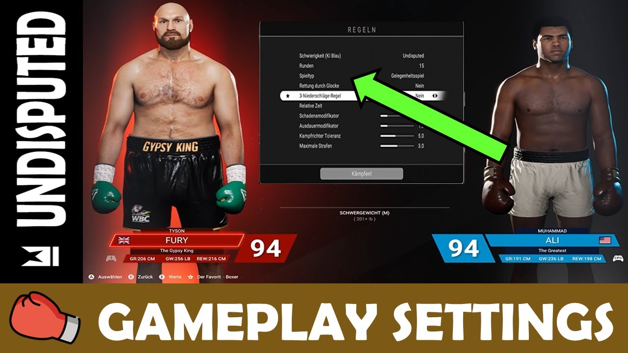 UNDISPUTED 🥊 DIESE SETTINGS habt Ihr für GAMEPLAY / MATCH und REGELN ...