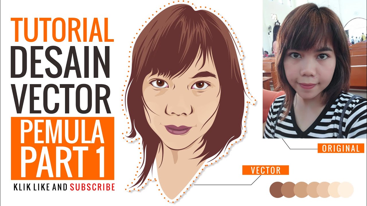 Cara membuat Desain vektor wajah - YouTube
