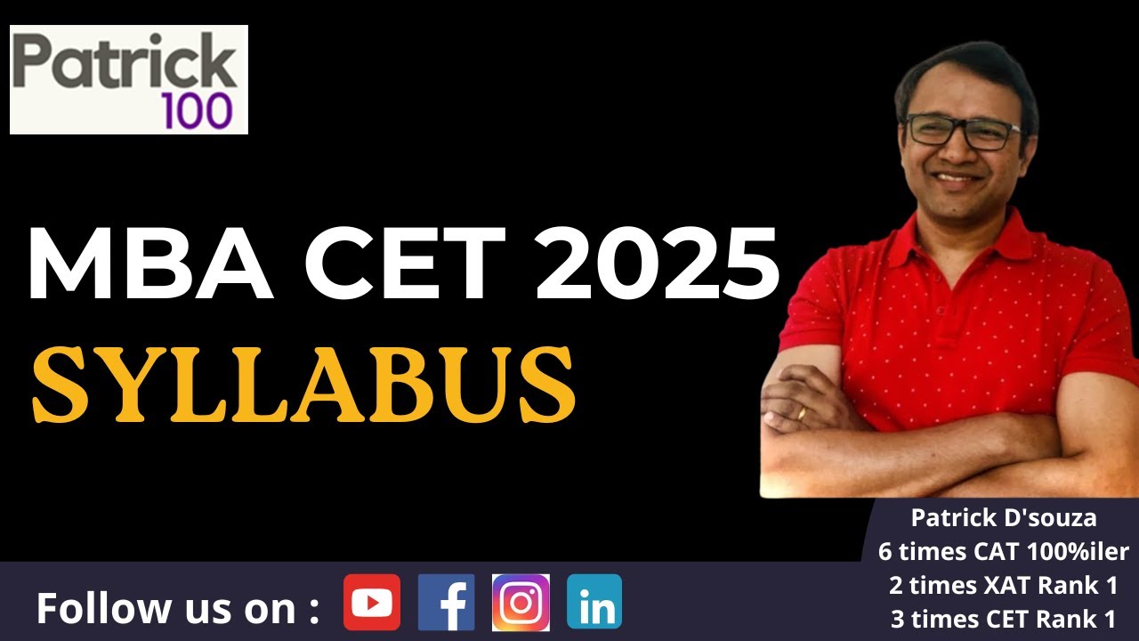 Syllabus For MBA CET 2025 Maharashtra MBA CET Patrick Dsouza YouTube syllabus-for-mba-cet-2025-maharashtra-mba-cet-patrick-dsouza-youtube