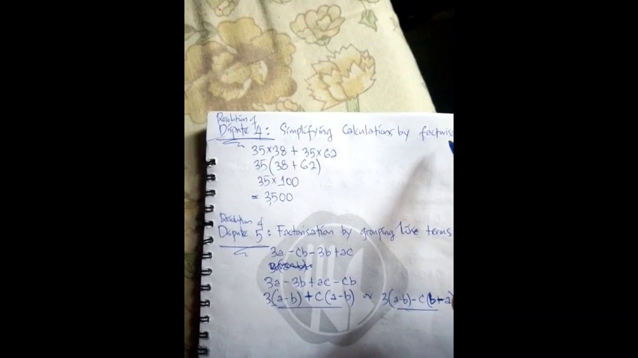 JSS3 Mathematics: Factorization - YouTube