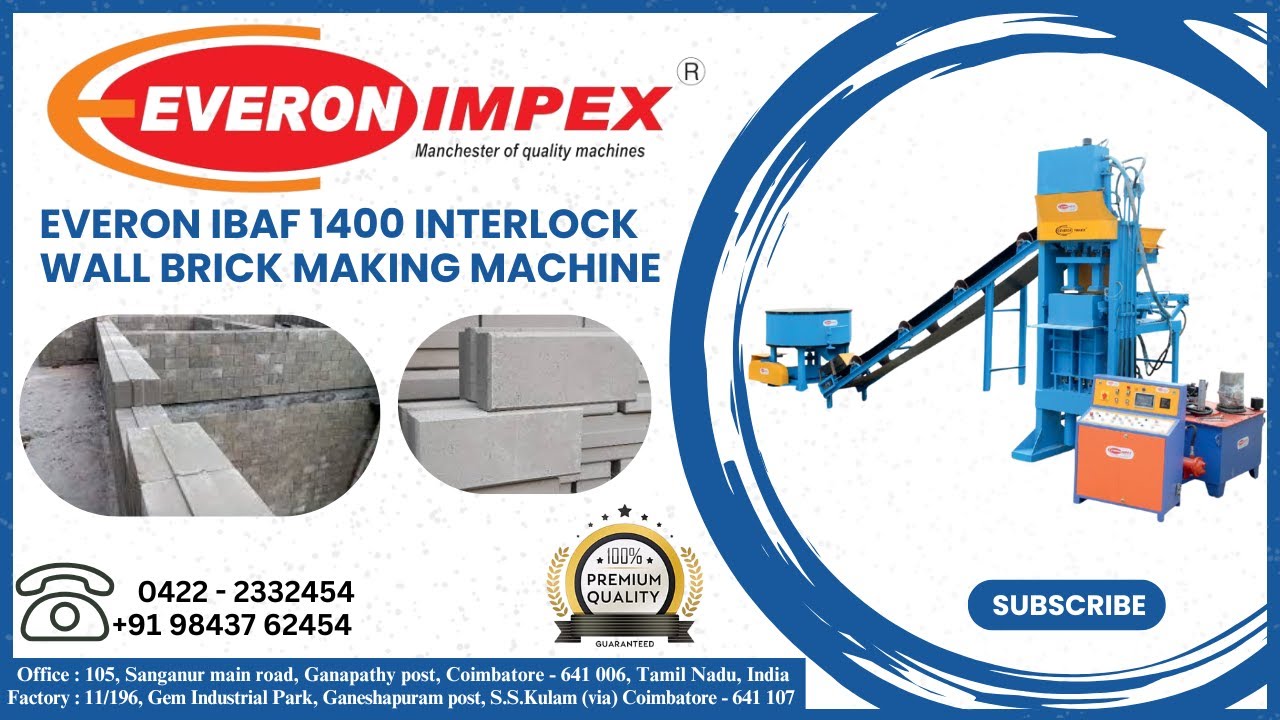 INTERLOCK WALL BRICK MAKING MACHINE - IBAF 1400 |EVERON IMPEX| PH ...