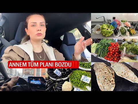 ÇARŞAMBA PAZARI ALIŞVERİŞİM✅FİYATLAR YÜKSEK GELDİ❌ANNEM HER ÇEŞİT GÖZLEME YAPTI😍KALDIRAK KAVURDUM💯