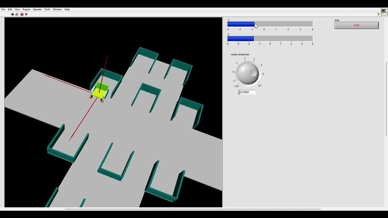 LabVIEW Application - BCI Simulation of Controlling a 3D Wheelchair Using Unicorn P300 Speller ...