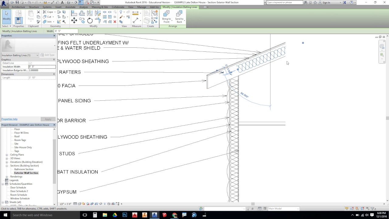 Revit - Section View and Detailing of Foundation Wall, Exterior Wall ...