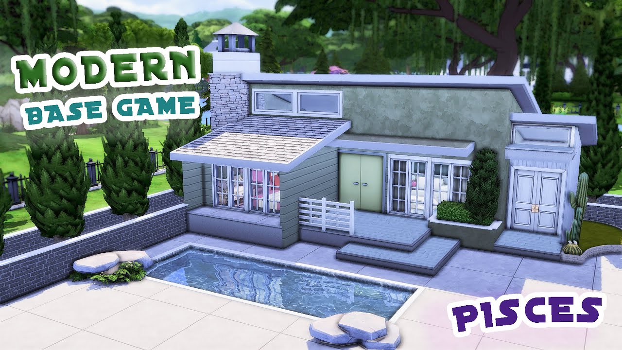 PISCES Home (BASE GAME) ♓️⭐ - Sims 4 Speed Build - ZODIAC SERIES (No CC ...