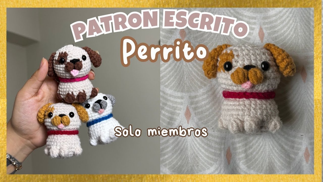 Patron Perrito tejido a crochet llavero.. hermoso! SOLO MIEMBROS - YouTube