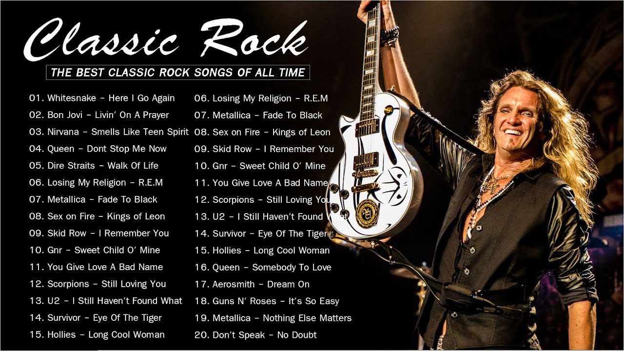 CLASSIC ROCK SONGS OF COLLECTION - Queen, Nirvana, Whitesnake, Bon Jovi ...