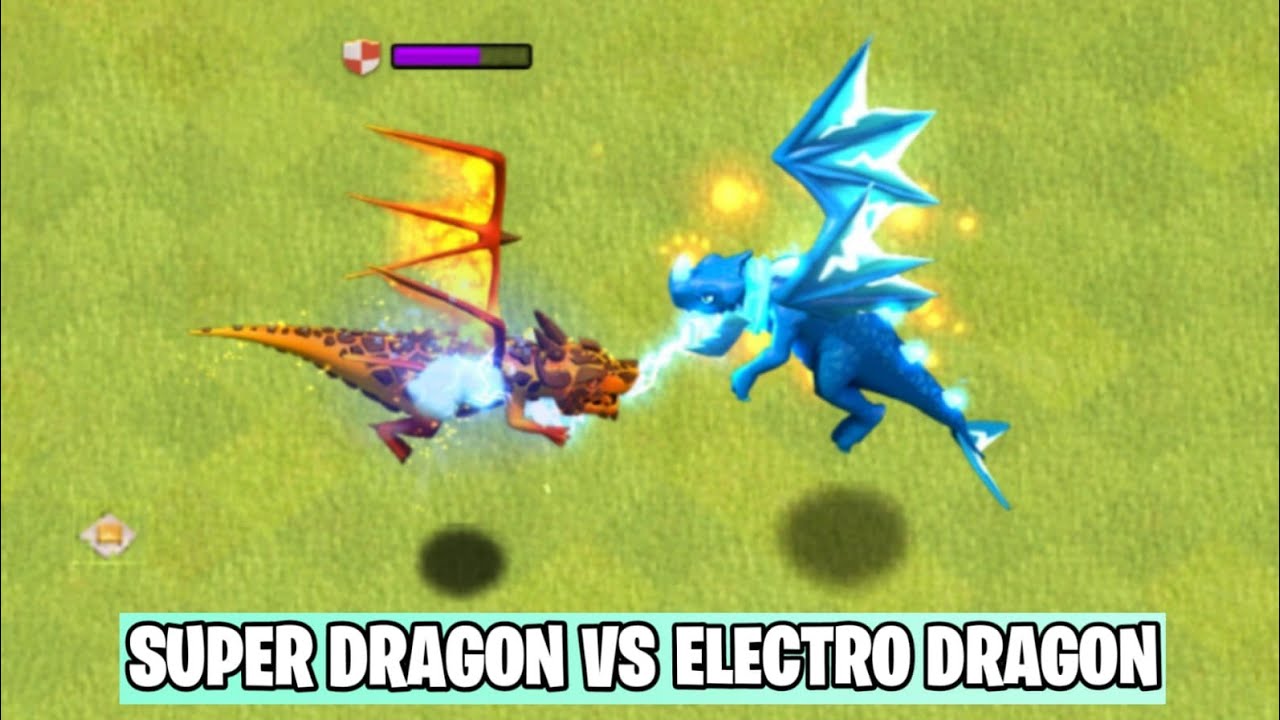 Super Dragon Vs Electro Dragon | Epic Duel | Clash Of Clans - YouTube