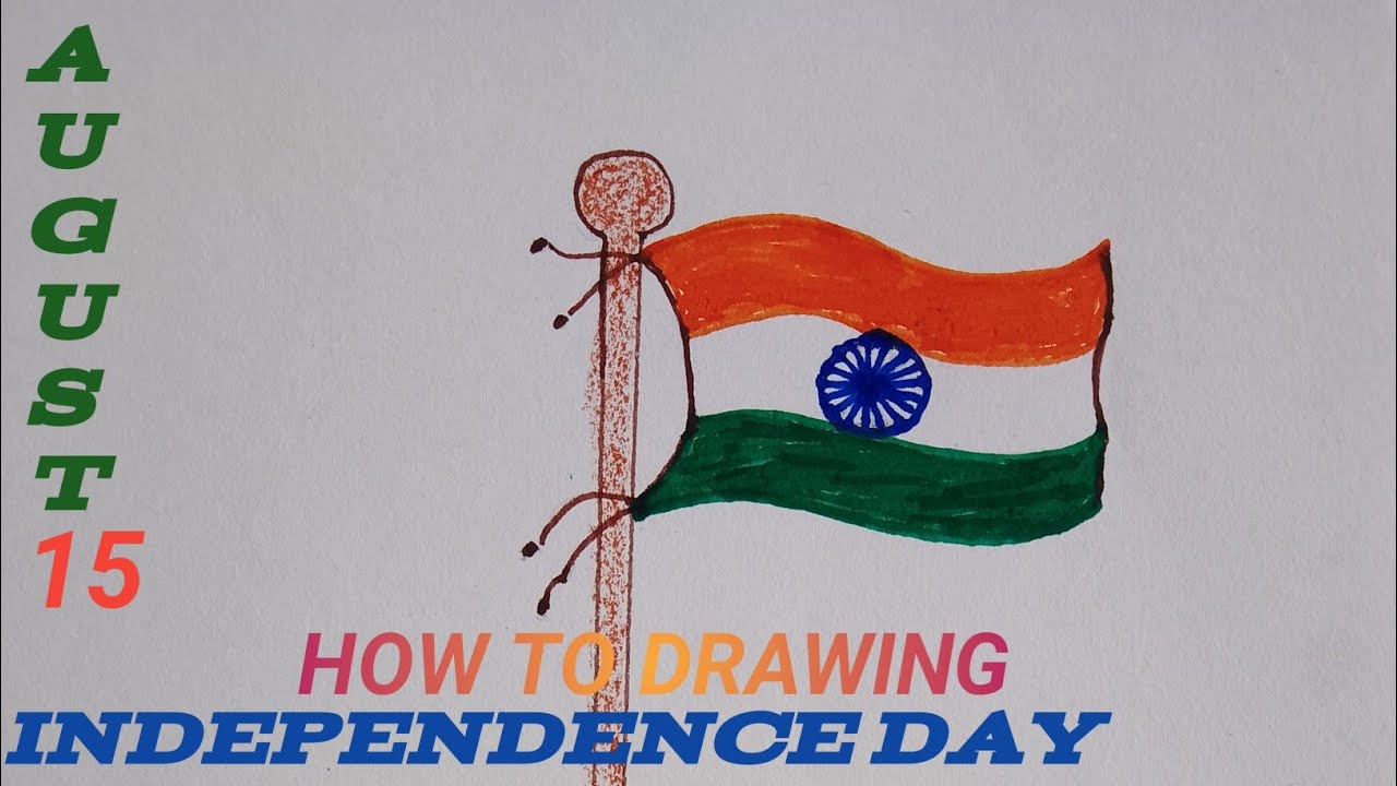 HOW TO DRAWING NATIONAL FLAG INDIA /INDEPENDENCE DAY... - YouTube