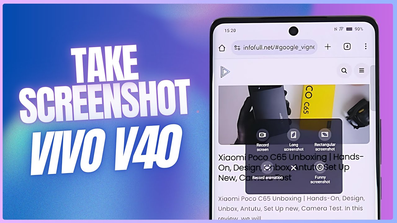 How to Take Screenshot on Vivo V40 - Capture Screen - YouTube
