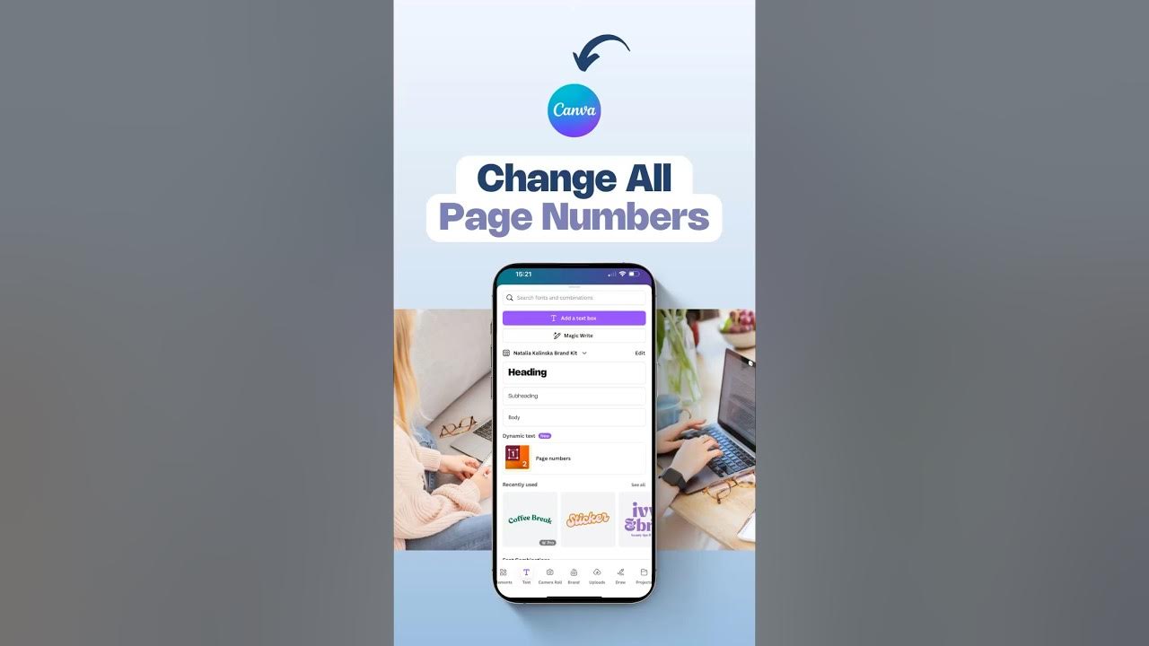 How to change ALL page numbers AUTOMATICALLY in Canva #canvatutorial - YouTube