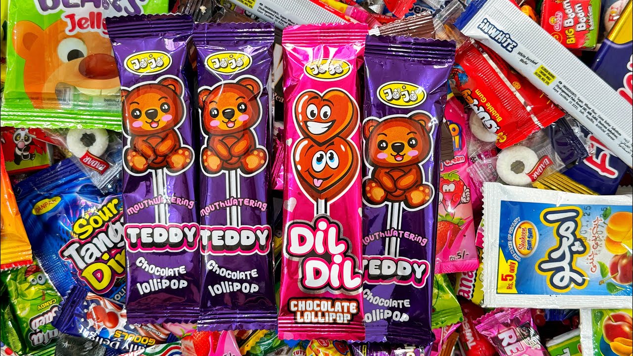 Satisfying video Teddy Pop lollipops | Yummy Rainbow Surprise candies ...