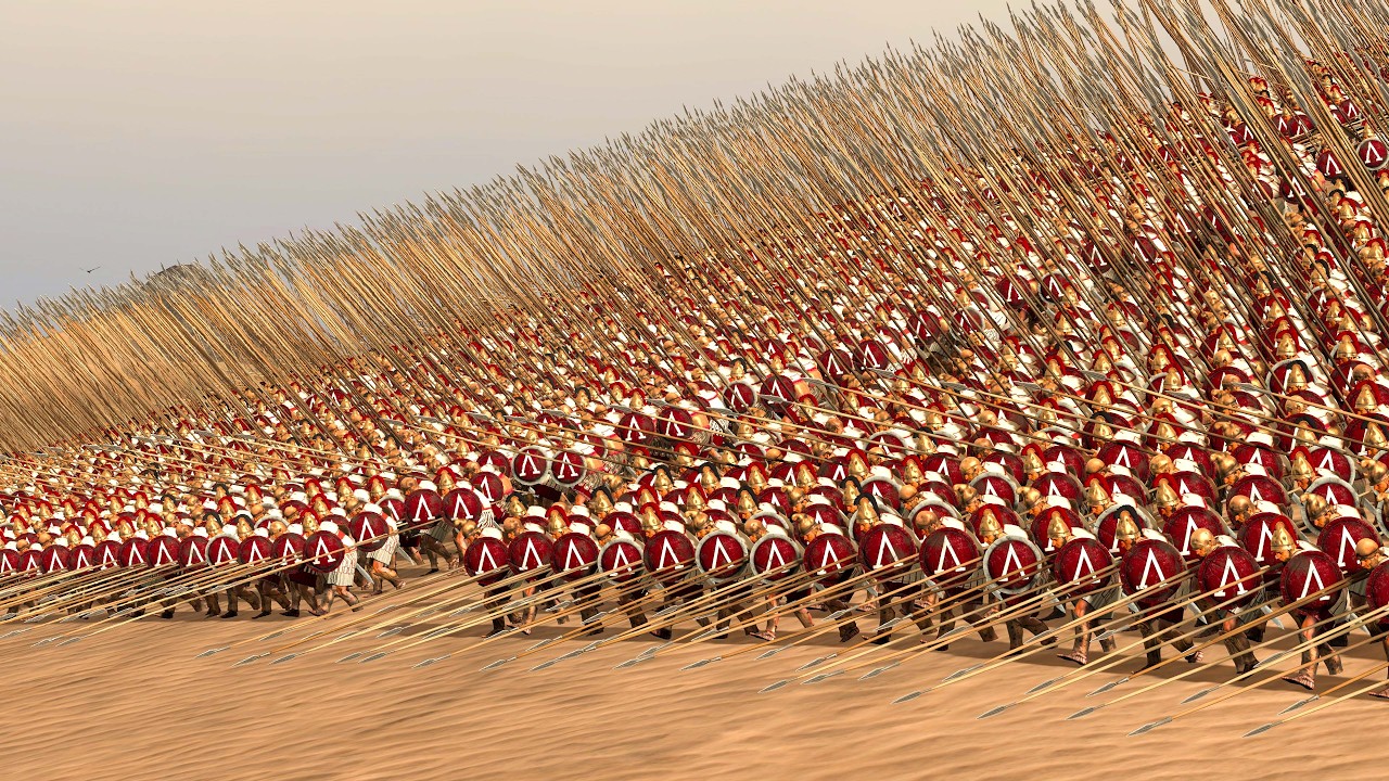 19.200 SPARTAN PHALANX vs 38.000 ELITE ARCHERS - Total War ROME 2 - YouTube
