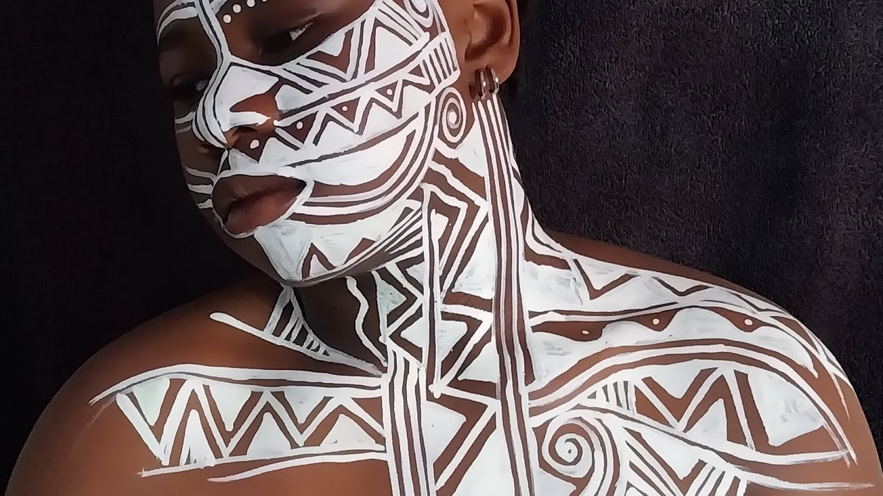IJELE FACE MASK PAINTING #art #painting #youtubeshorts #artwork #makeup ...