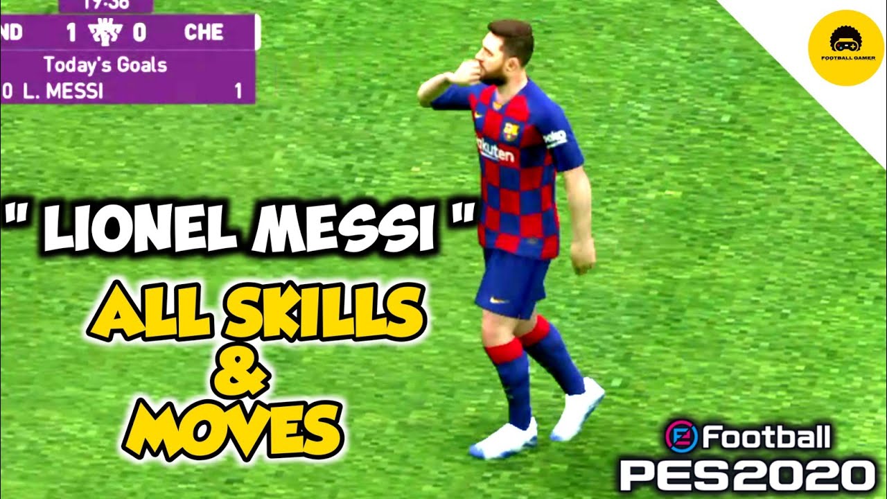 Lionel Messi All Skills & Moves - Pes 2020 Mobile - YouTube