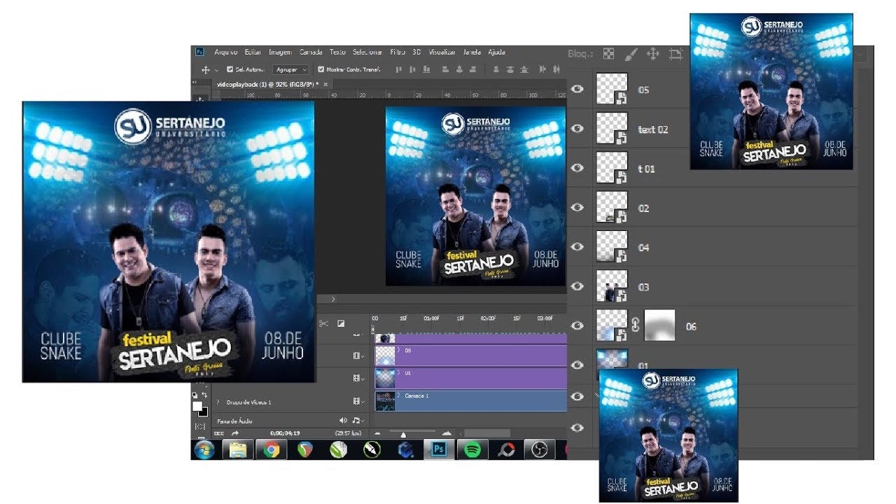 COMO CRIAR VÍDEO CARTAZ USANDO APENAS O PHOTOSHOP // COREL SNAKE - YouTube