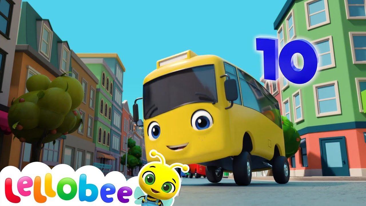 10 Little Buses | Boo Boo Kids Nursery Rhymes & Kids Songs | Lellobee ...