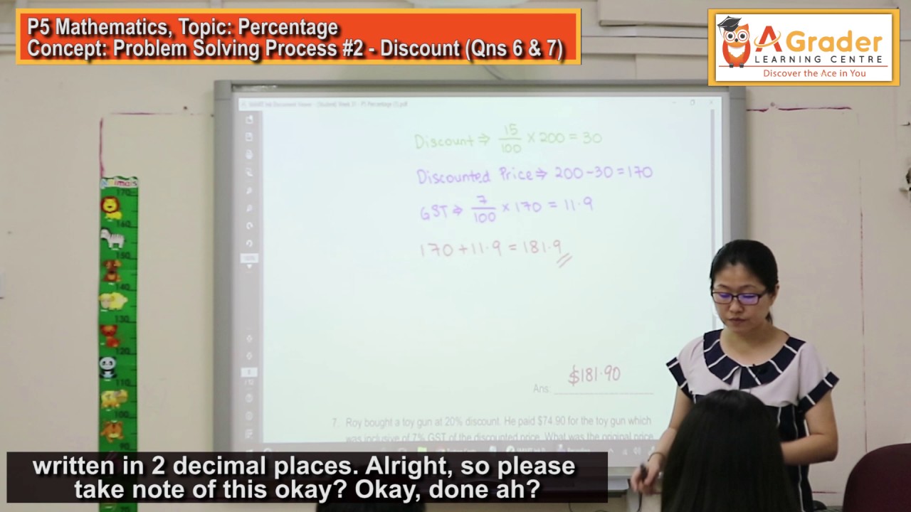 P5 Maths, Percentage - Problem-Solving Process #2 (Discount ...