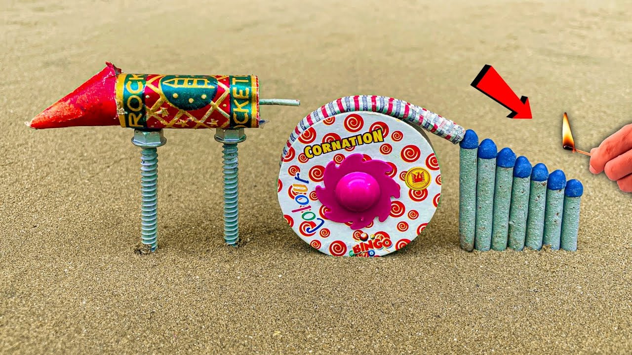 Diwali Ground Chakkar Vs Diwali Rocket Combo Vs Matchstick Chain ...