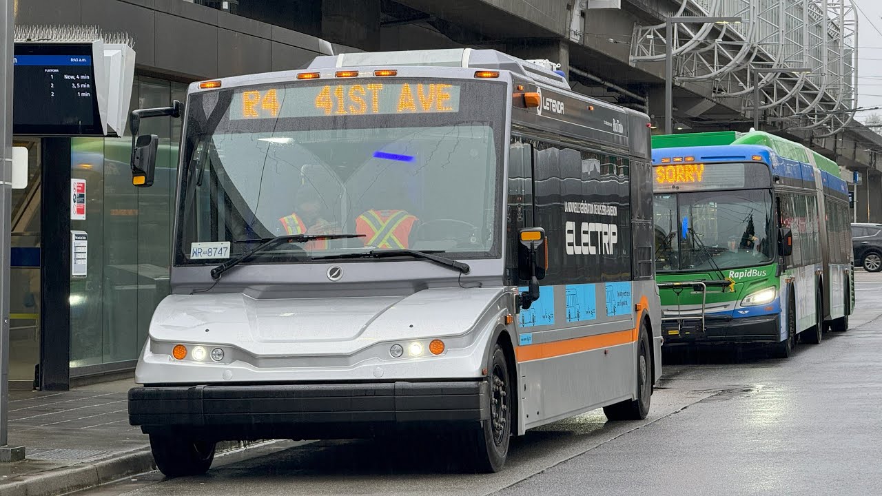 (DEMO BUS) TransLink 2022 Letenda Electrip on the R4 41st Avenue to UBC Exchange. - YouTube