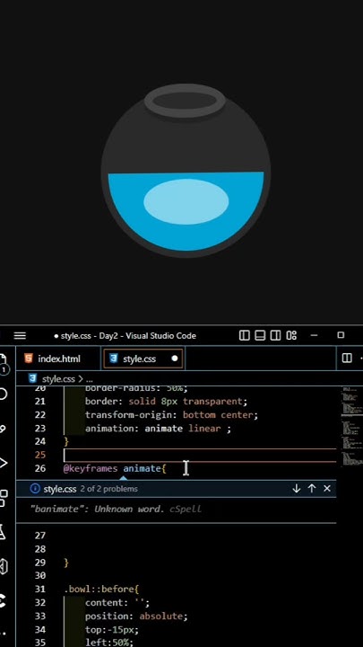 Bowl Animation in #html #css #javascript #coding 555 Creation v2 - YouTube