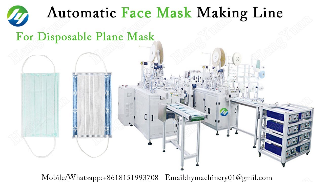 Fully automatic ear loop disposable surgical medical facial mask ...