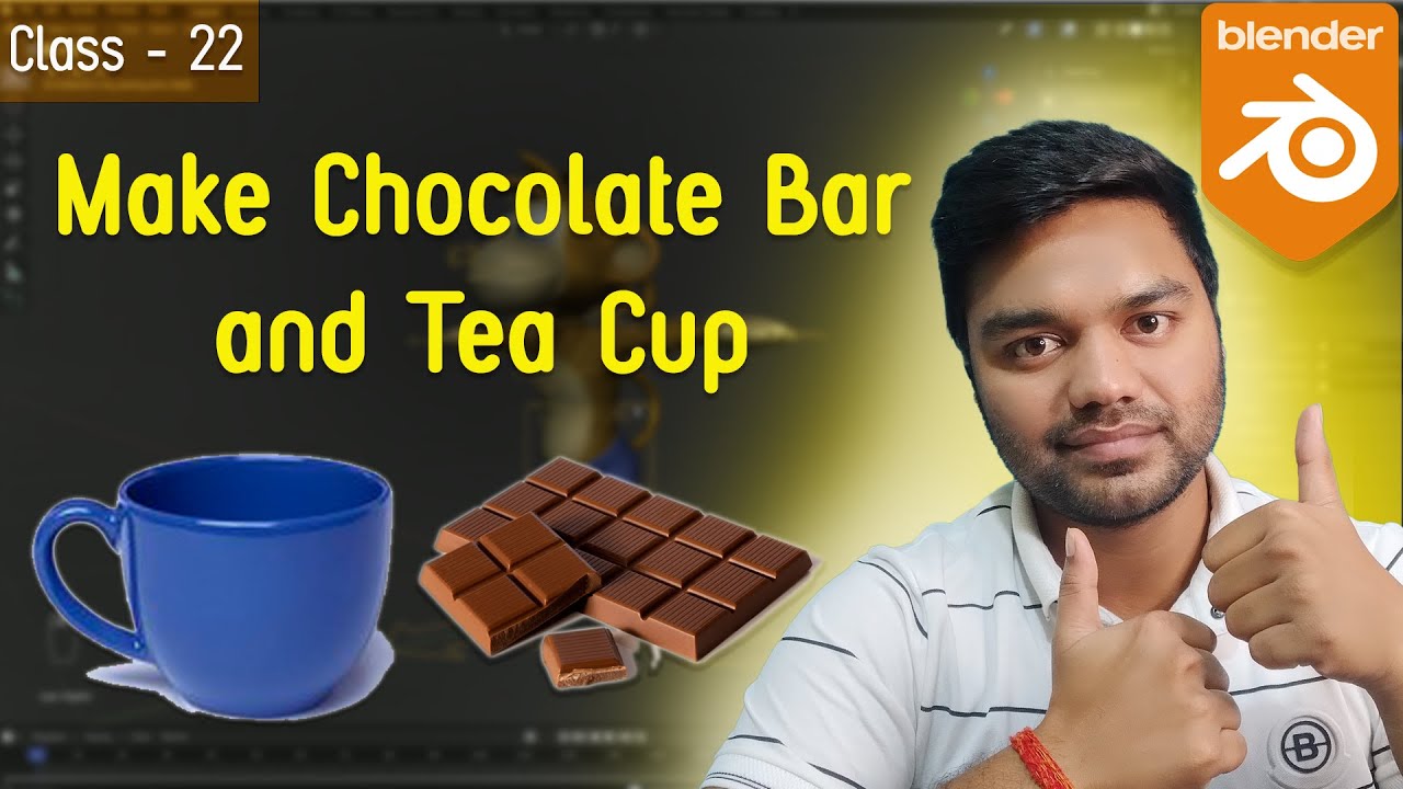Make Chocolate Bar and Tea Cup in Blender - Class 22 - YouTube