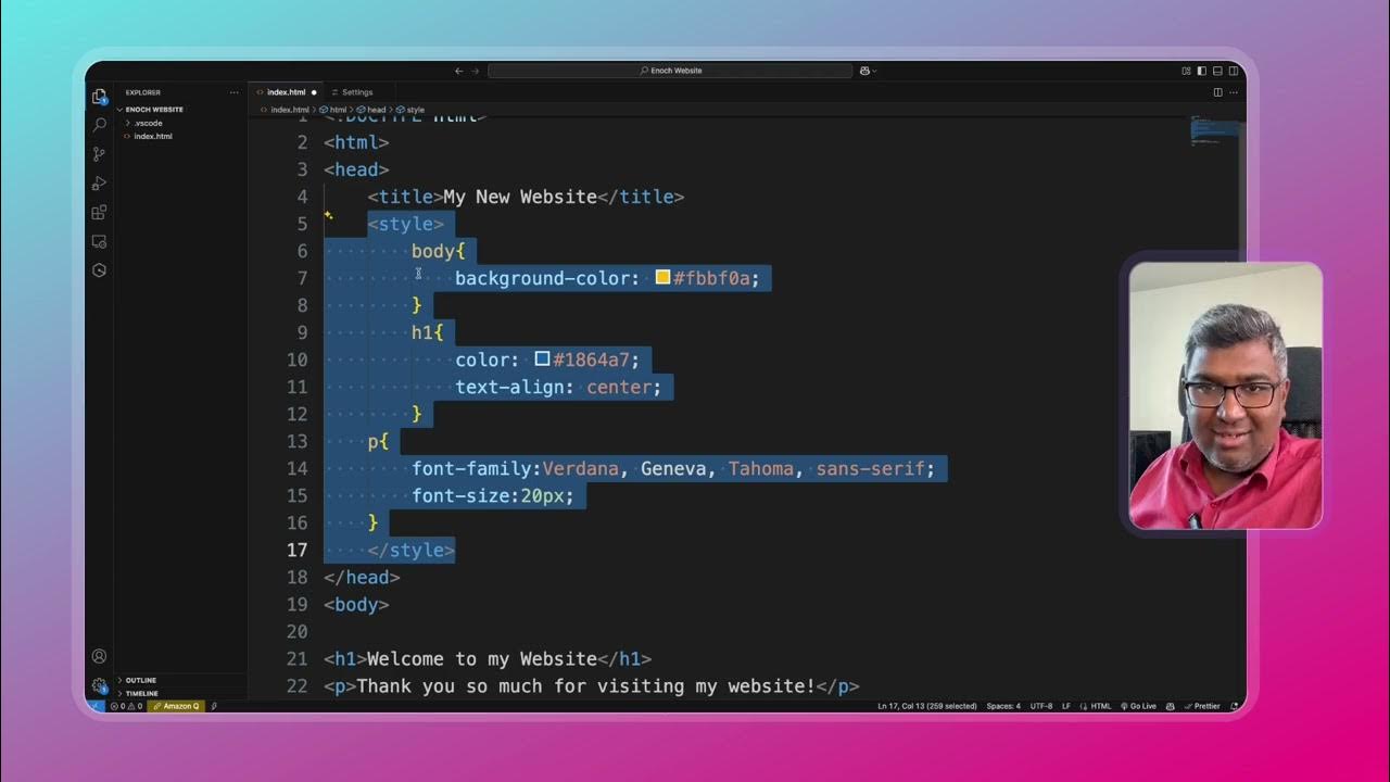 Task - Understanding and Implementing CSS in HTML - YouTube