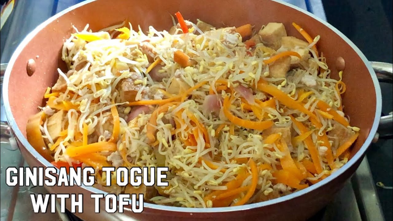 How to Cook Ginisang Togue with Ground Pork and Tofu | Ginisang Togue ...