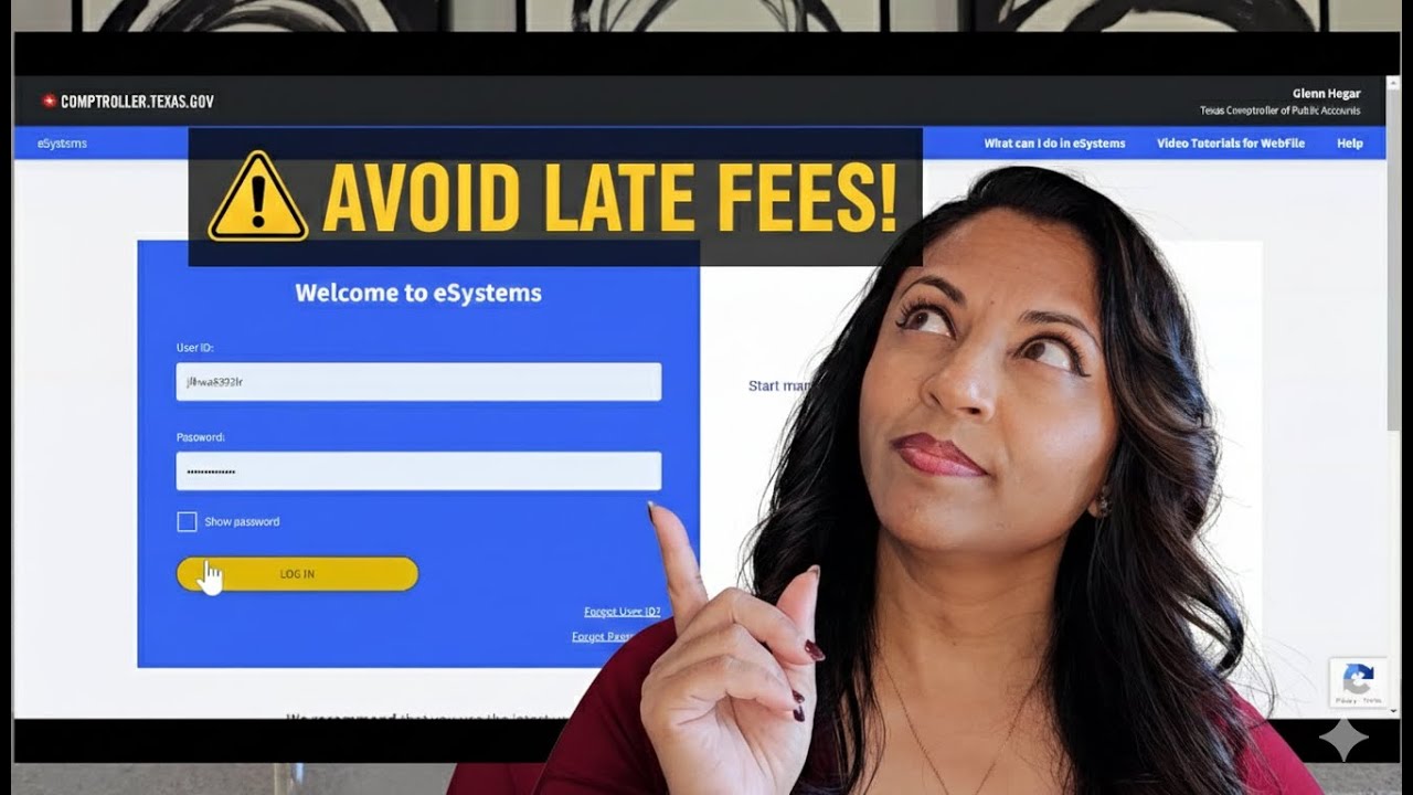 How to Set Up Texas Comptroller Webfile eSystems Profile & Assign Your ...