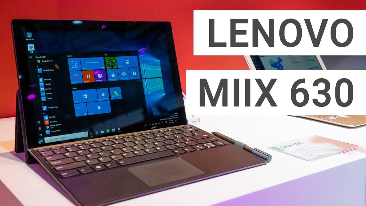 Lenovo MIIX 630 Hands On Review: 20h Battery, LTE 4G, eSIM, Keyboard ...