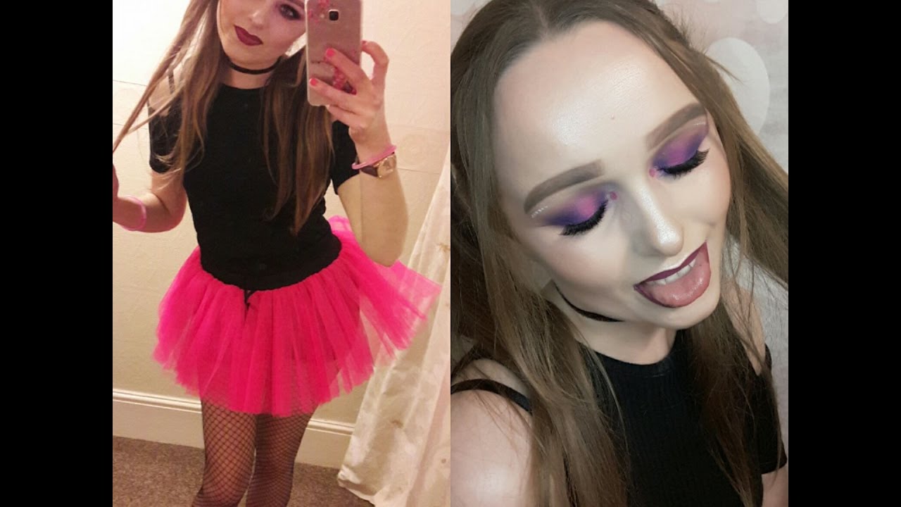 RAVE girl 90s party ... makeup+outfit 🎶 - YouTube