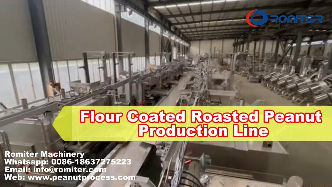 Flour Coated Roasted Peanut Production Line - YouTube
